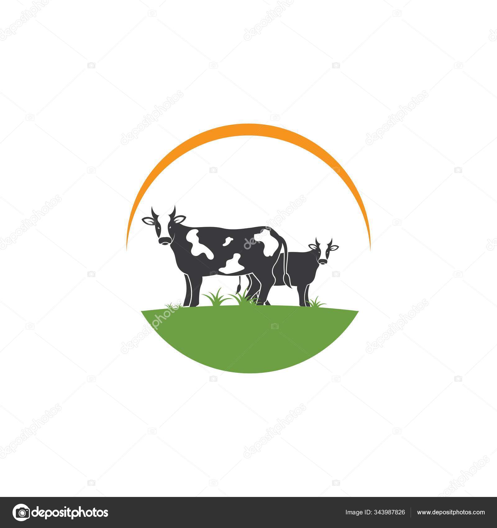 Vaca logotipo vector ilustración templat Vector de stock por ©sangidan ...