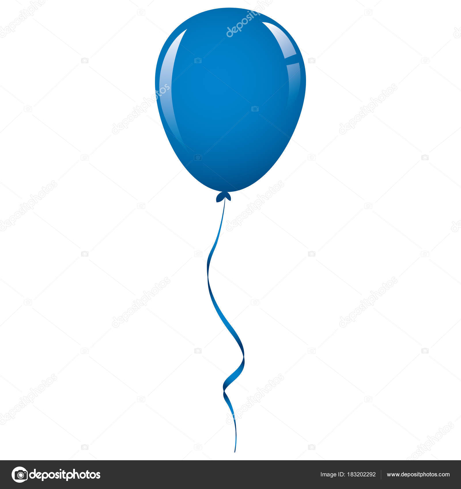 Dark blue balloon ribbon Stock Vector by ©afe207 183202292