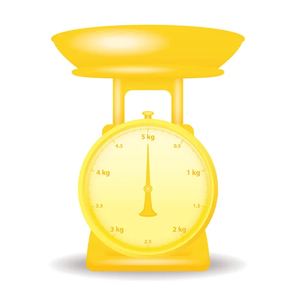 Yellow color weight scale market isolate on white background Stock ...