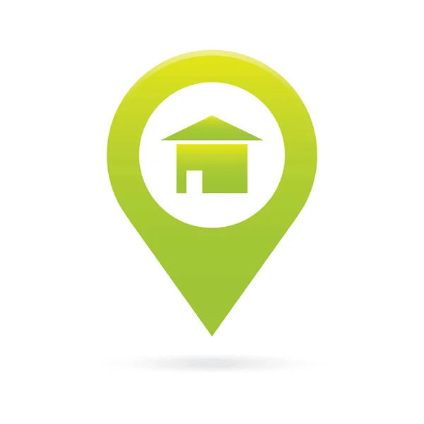 Home, house map pointer icon marker GPS location flag symbol Stock ...