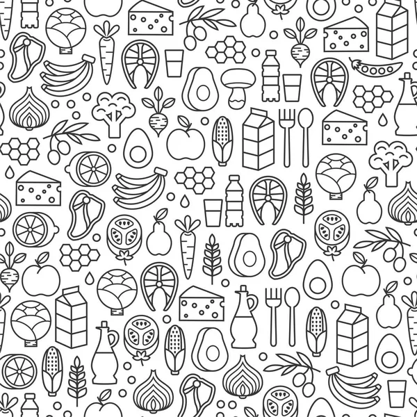 Healthy food pattern Vector Art Stock Images | Depositphotos