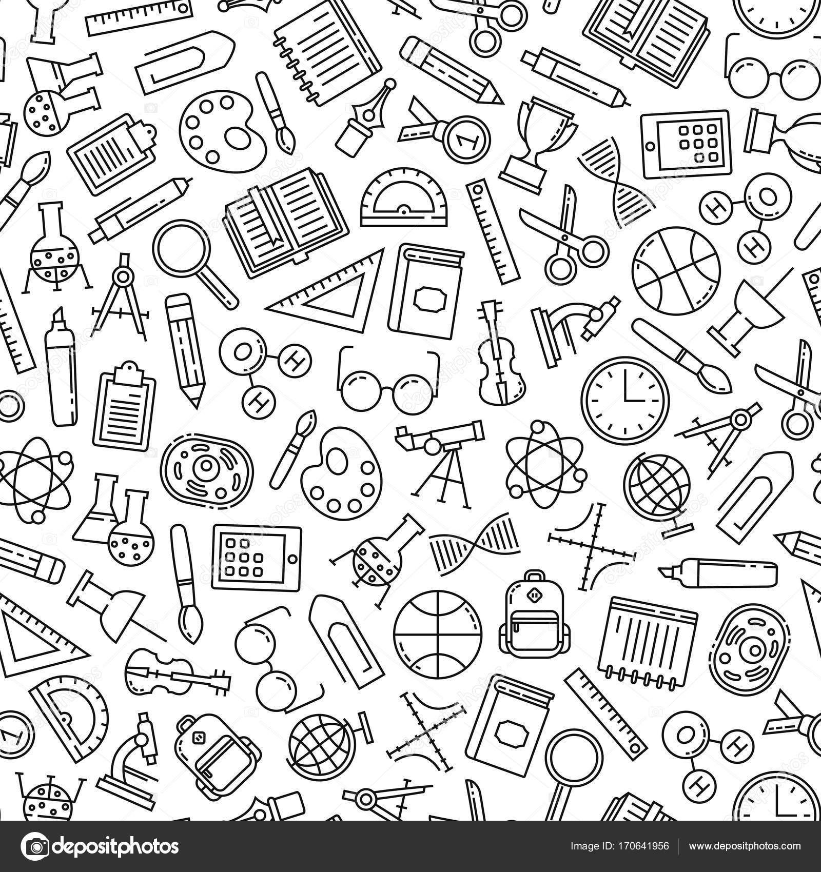 Pattern with education icons Stock Vector Image by ©kusuriuri #170641956