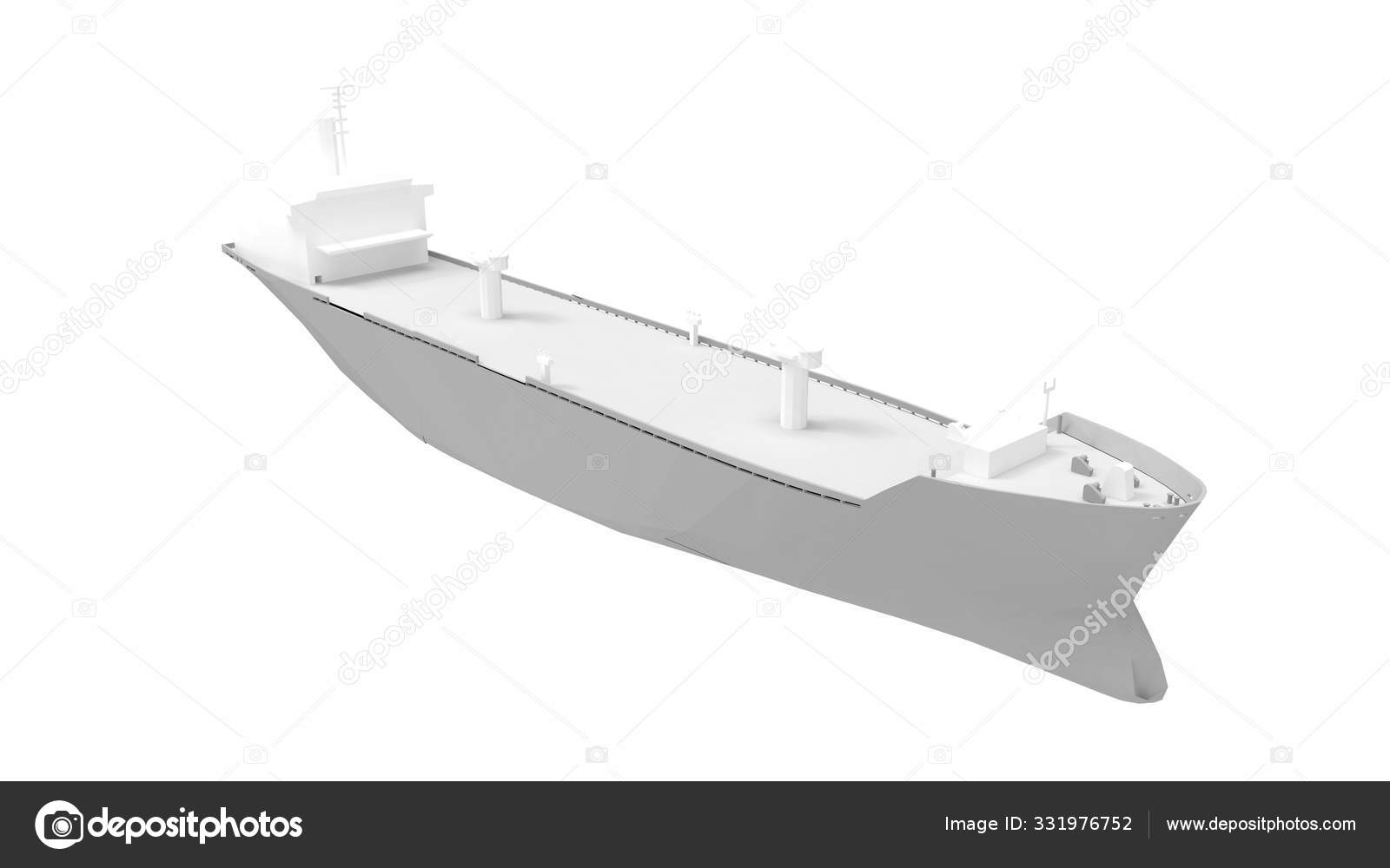 3d rendering of a large cargo container ship isolated on white ...