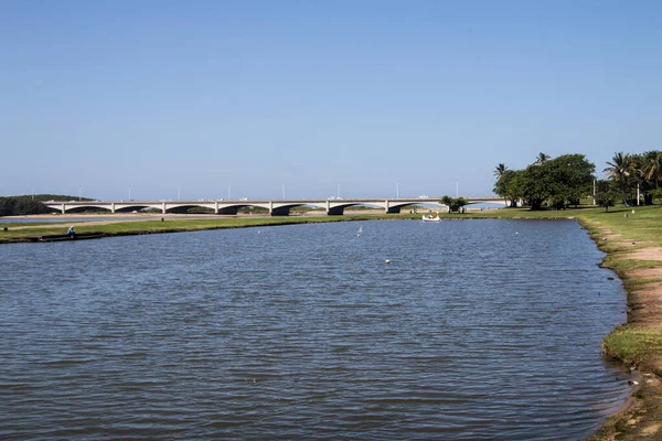 Traffic Bridge Over Mouth of Umgeni River Durban South Africa Stock ...