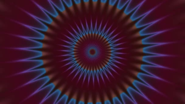 Turning purple pink shinning neon spike discs on dark background. Rich ...