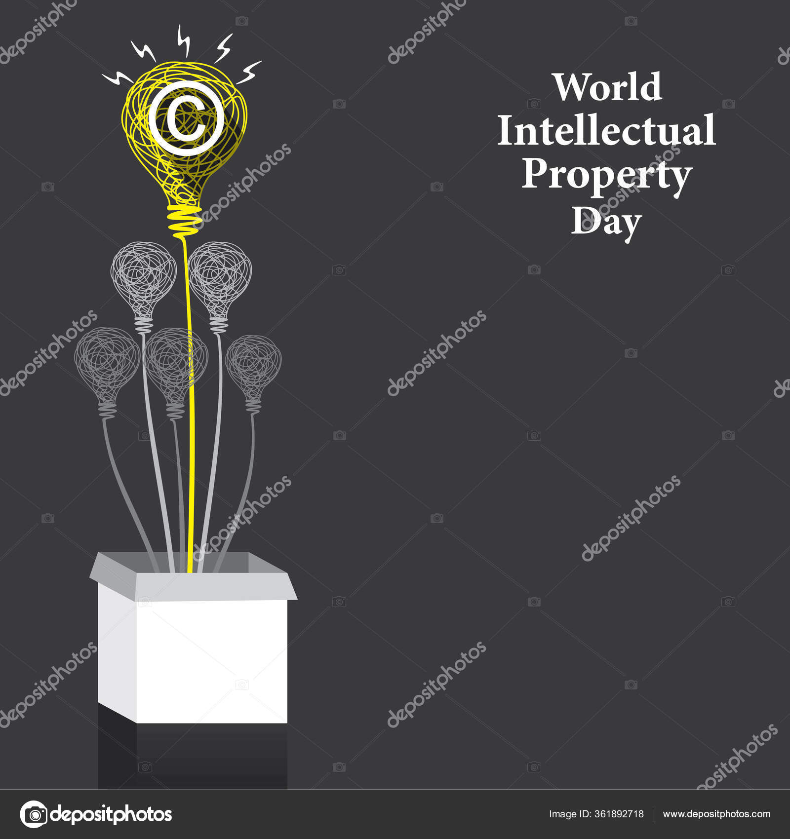 World Intellectual Property Day Poster Design Vector Illustration ...