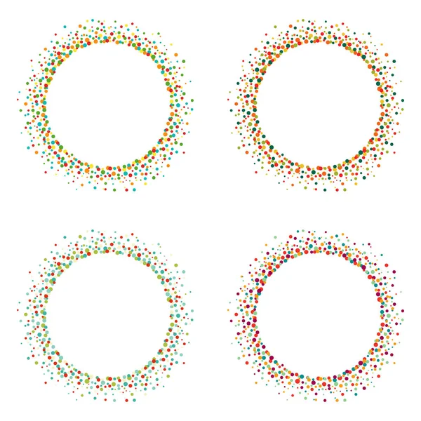 Colorful frame from dots on white background, vector illustratio ⬇ ...