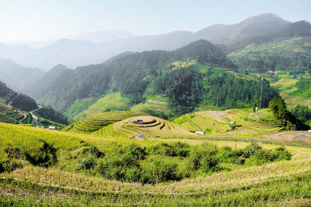 Beautiful village in rice terrace Stock Photo by ©ngocdai86 126744966