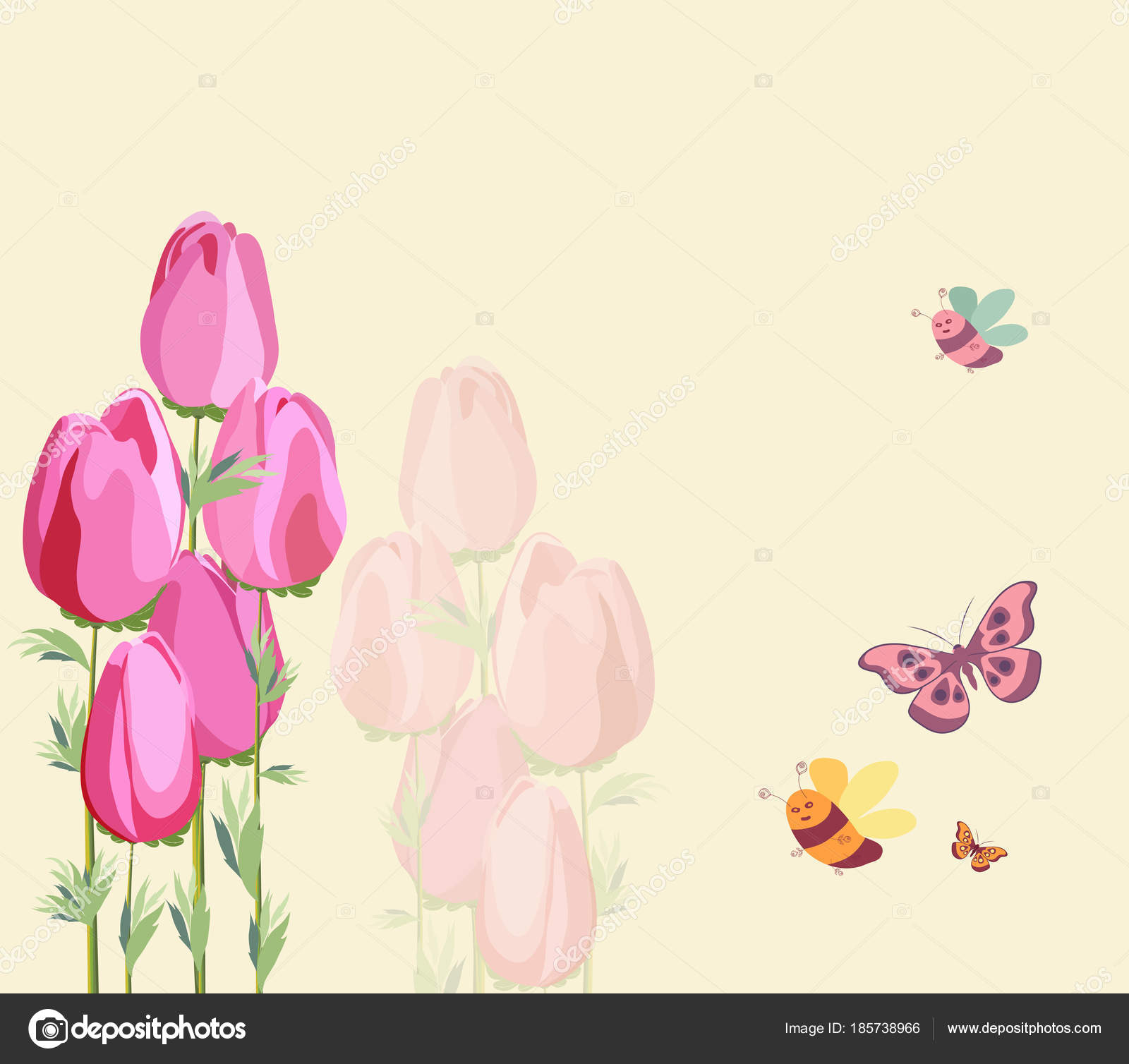 Spring Flower Tulip Background Stock Vector by ©ngocdai86 185738966