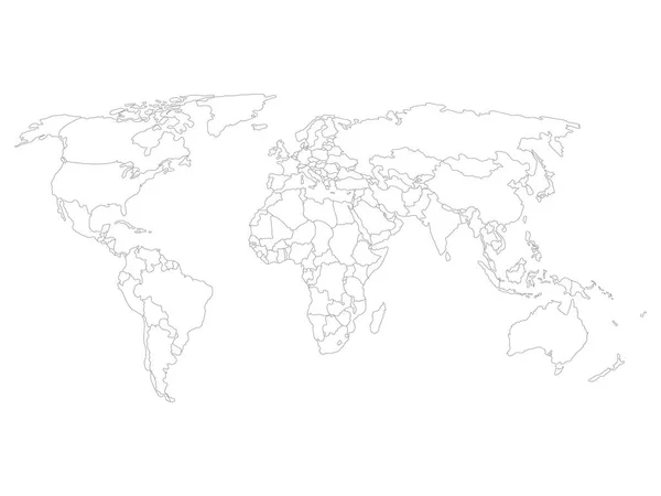 Political map of World with dots instead of small states. Blank map for ...