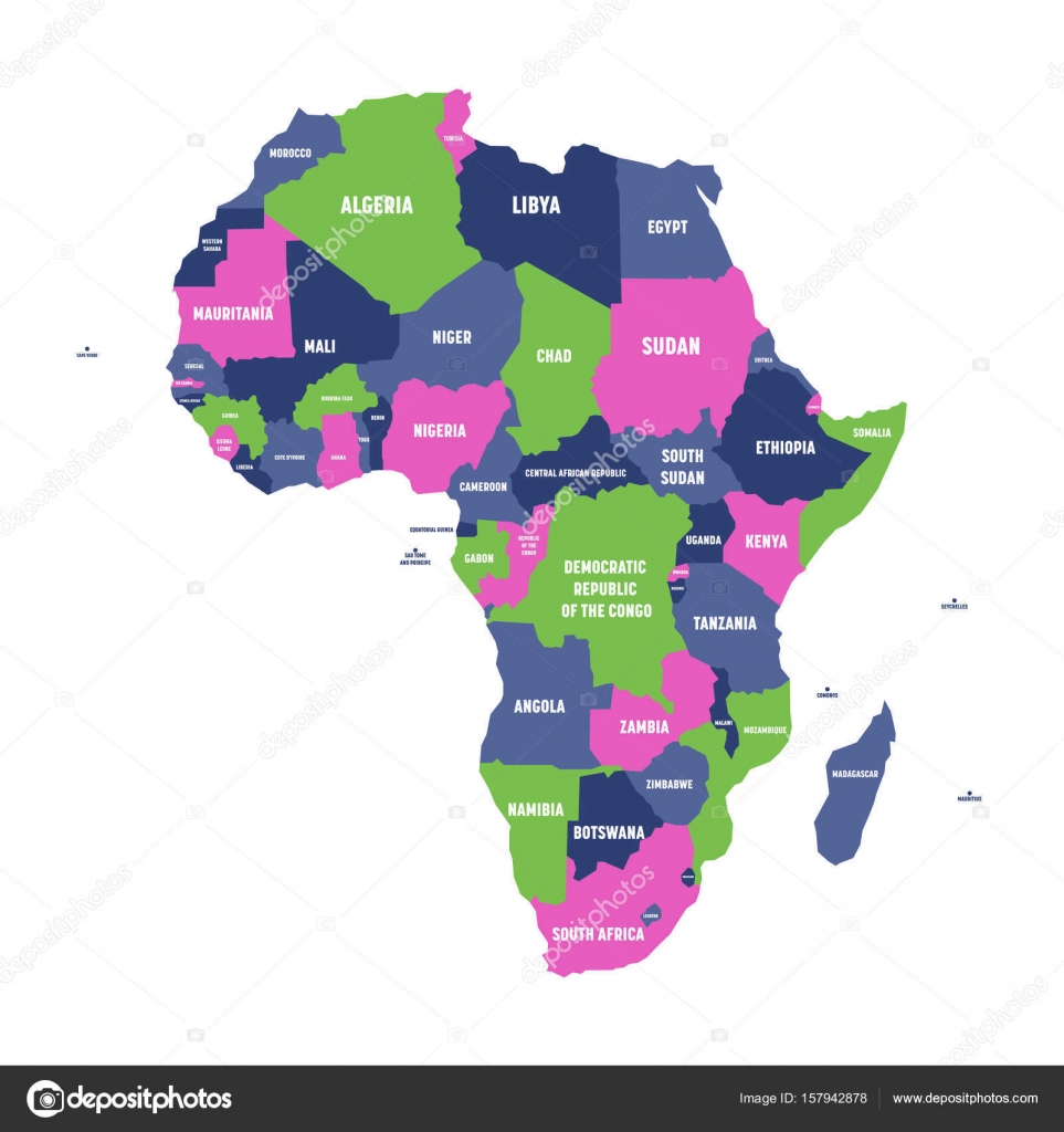 Mapa Político Del Continente Africano Mapa Político Del Continente