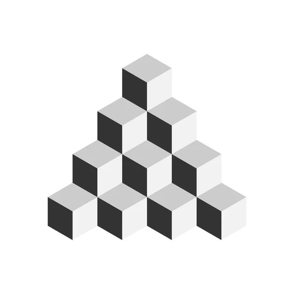 Grey Geometric Cube Of 125 Smaller Isometric Cubes Abstract Design Element Science Or