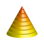 Color layered pyramid. Vector illustration — Stock Vector © RealVector ...
