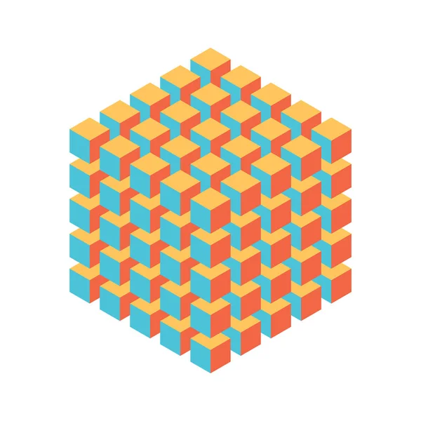 Grey geometric cube of 125 smaller isometric cubes. Abstract design ... Grey geometric cube of 125 smaller isometric cubes. Abstract design ...