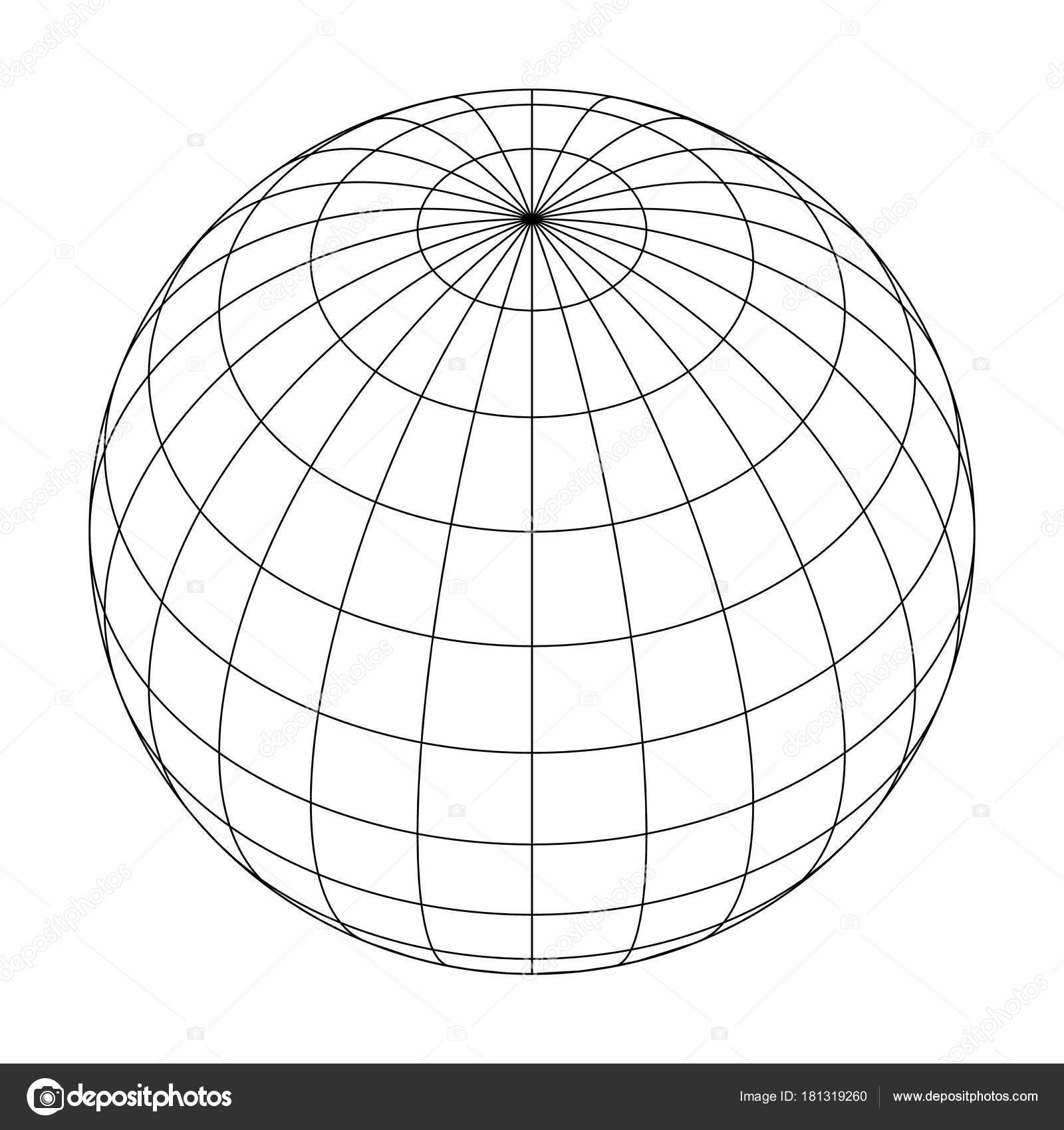 Earth planet globe grid of meridians and parallels, or latitude and ... Earth planet globe grid of meridians and parallels, or latitude and ...