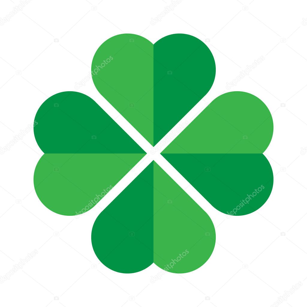 Shamrock - verde icono de tr bol de cuatro hojas. Buena suerte elemento ...