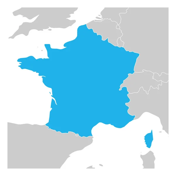 Frankrigs Politiske Kort Administrative Opdelinger Regioner Farverigt ...