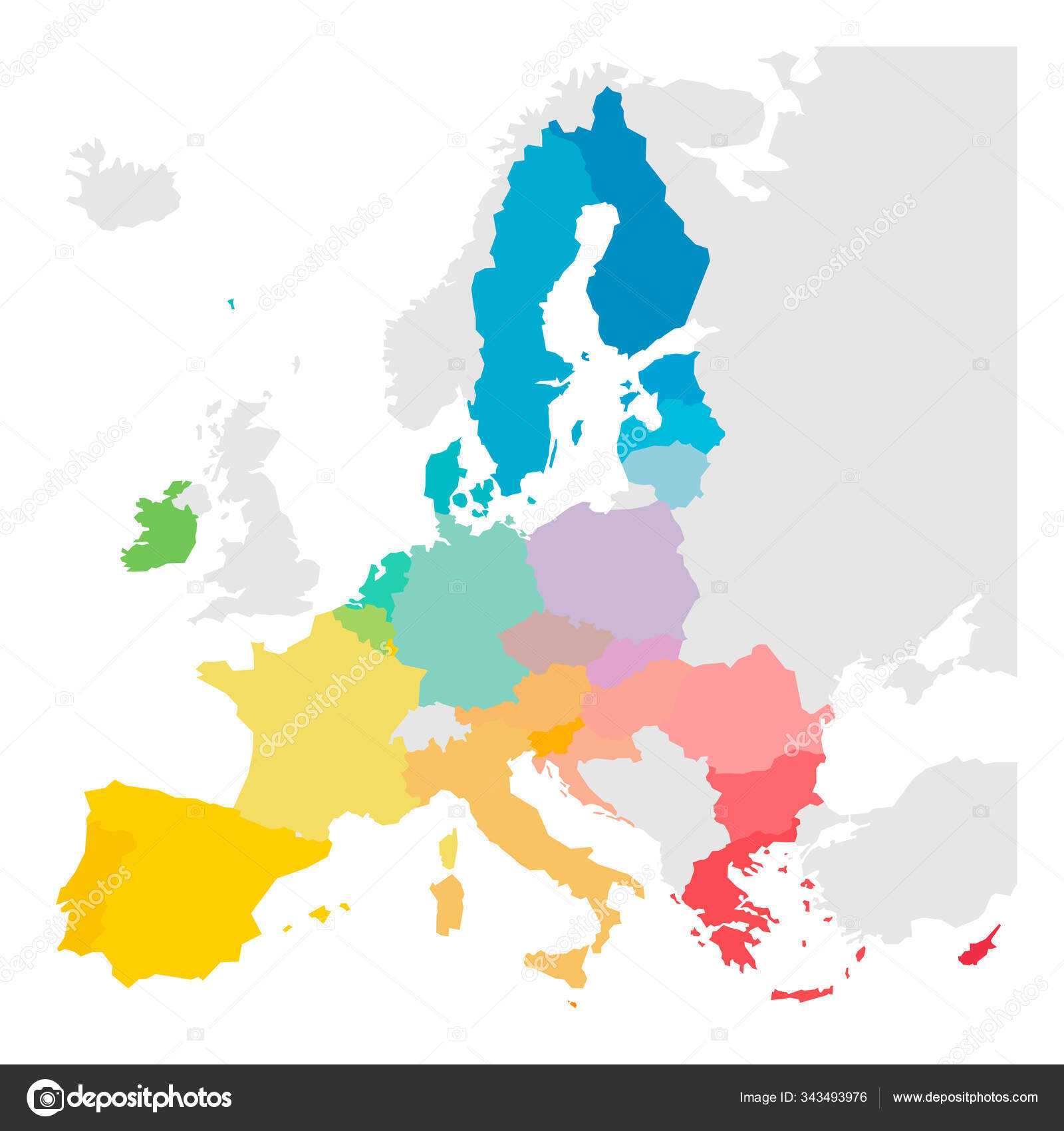 European Union Blank Map