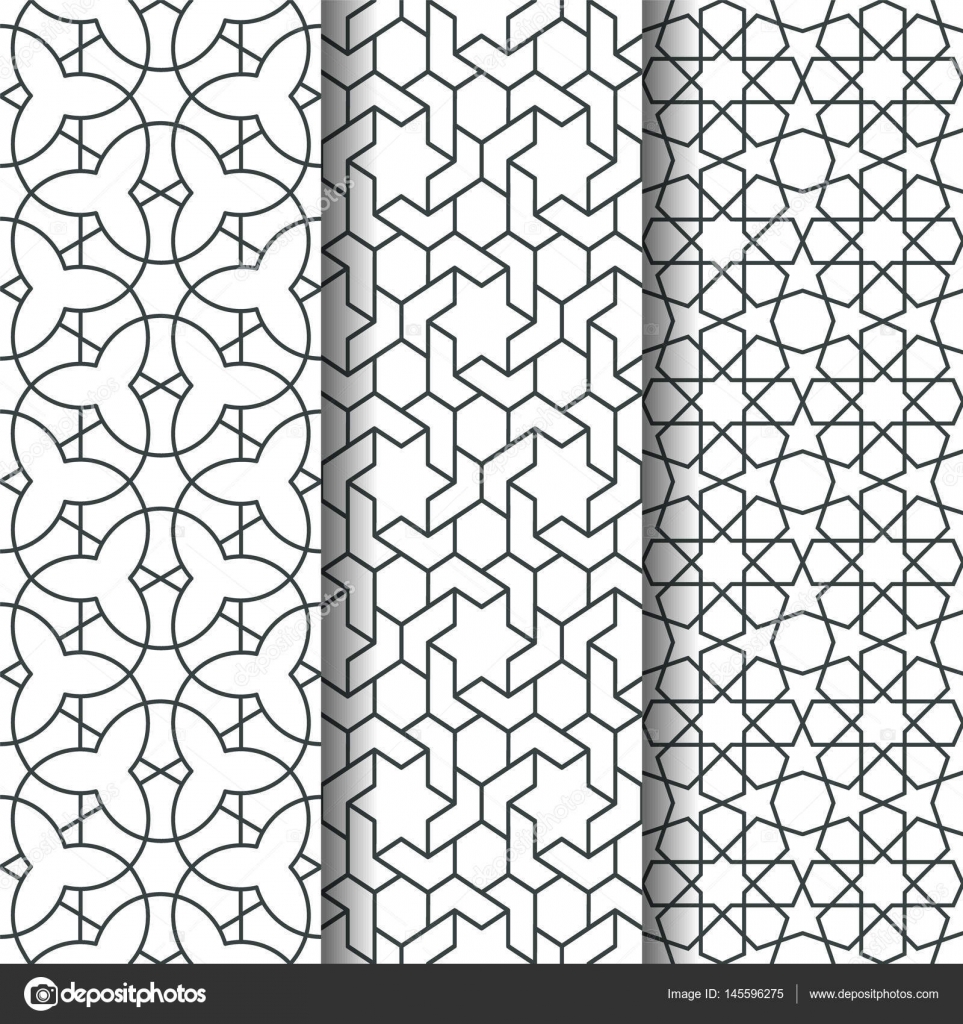 Islamic Geometric Patterns On Fabric