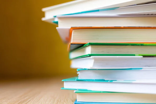 Books on the table. DIstance learning. Remote education - Stock Image ...