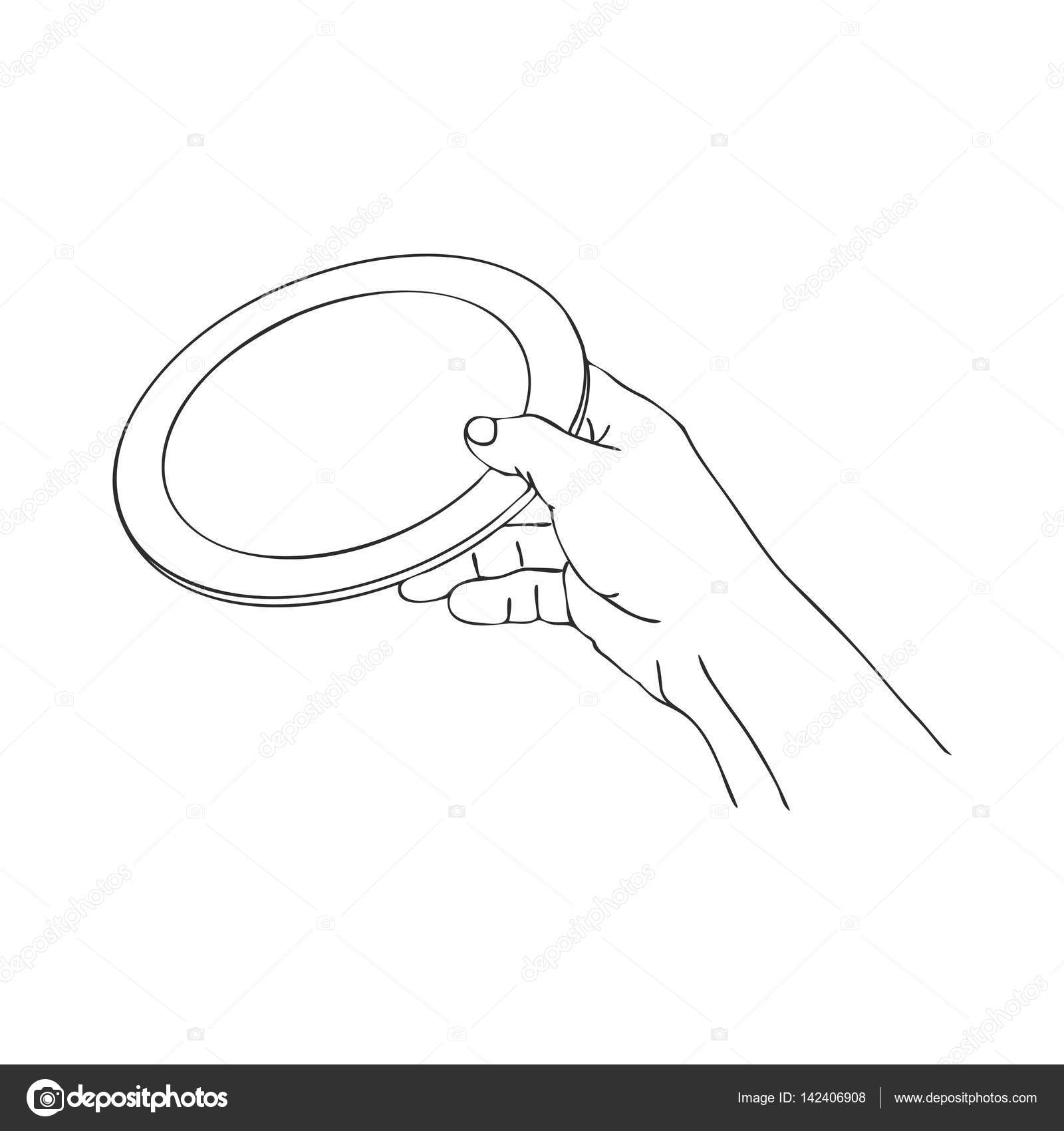 Cooking hand with plate Stock Vector by ©cat_arch_angel 142406908