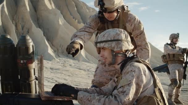 Soldiers are Using Laptop Computer for Surveillance During Military ...