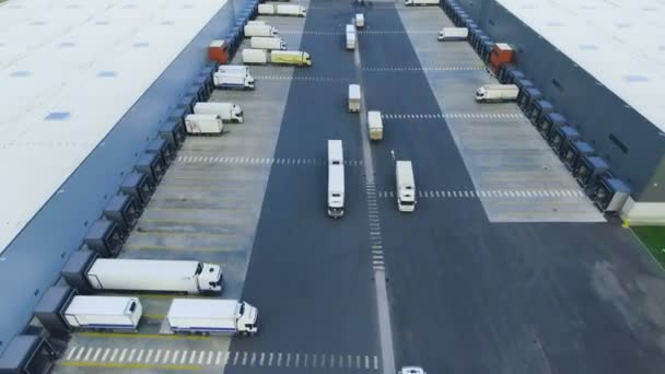 Aerial Shot of Industrial Warehouse/ Storage Building/ Loading Area ...