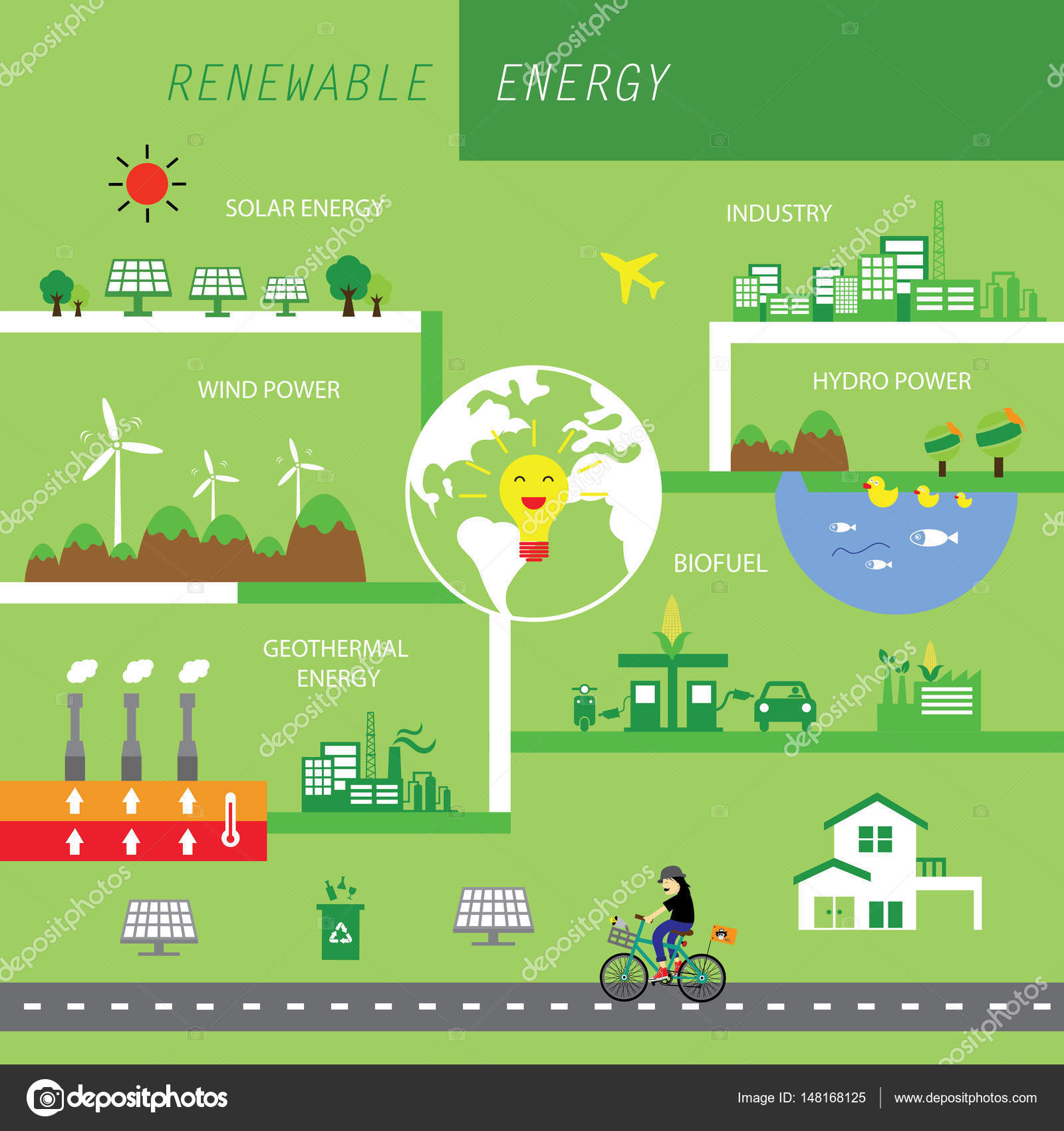 Chart renewable energy green ecology Stock Vector by ©tackgalich 148168125