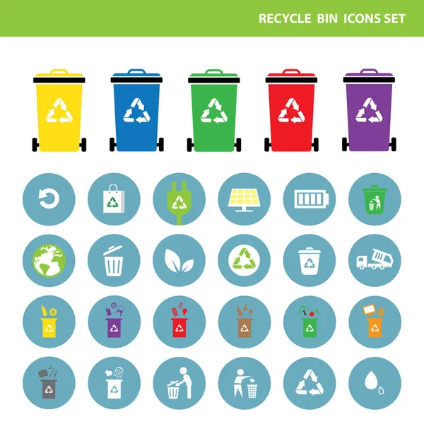 Trash categories. Recycle garbage bins. Separation concept. Set waste ...