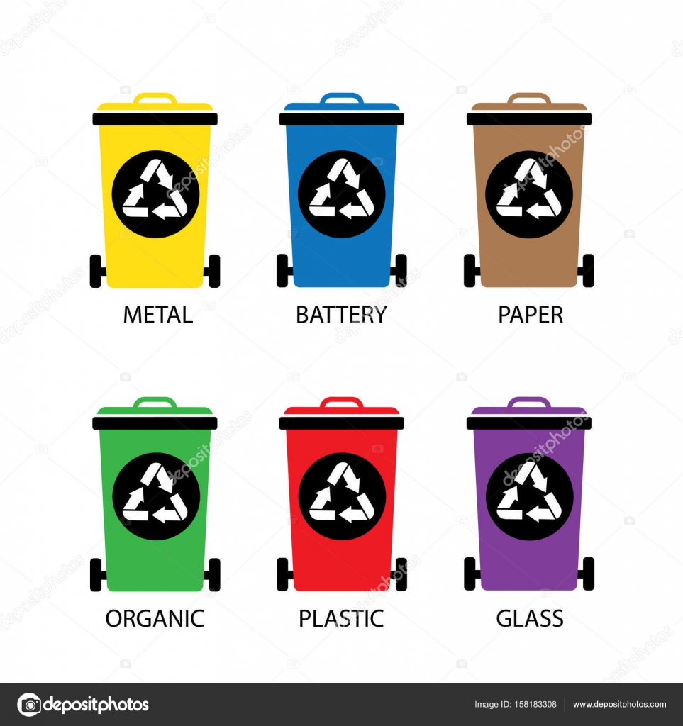 Trash categories of garbage bins Stock Vector Image by ©tackgalich ...