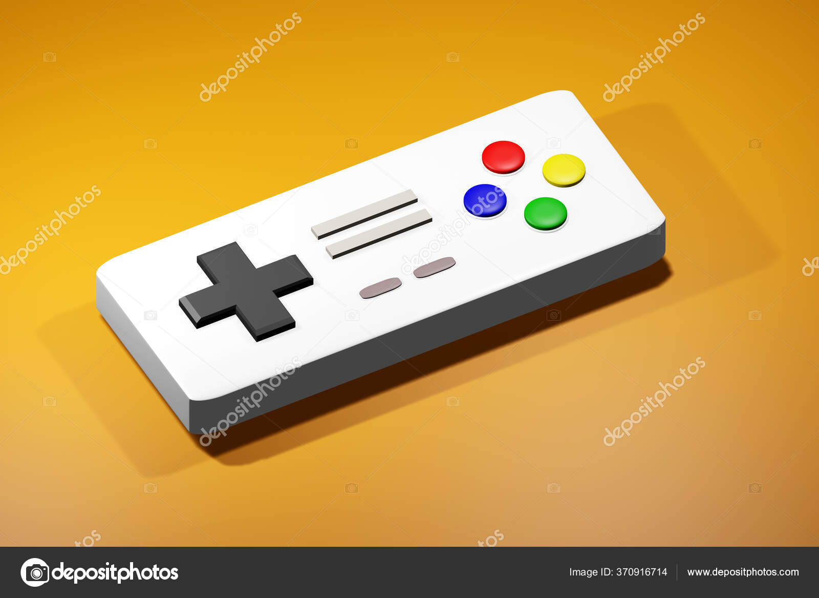 Simple Minimalistic Retro Game Controller Object Vintage Gaming ...