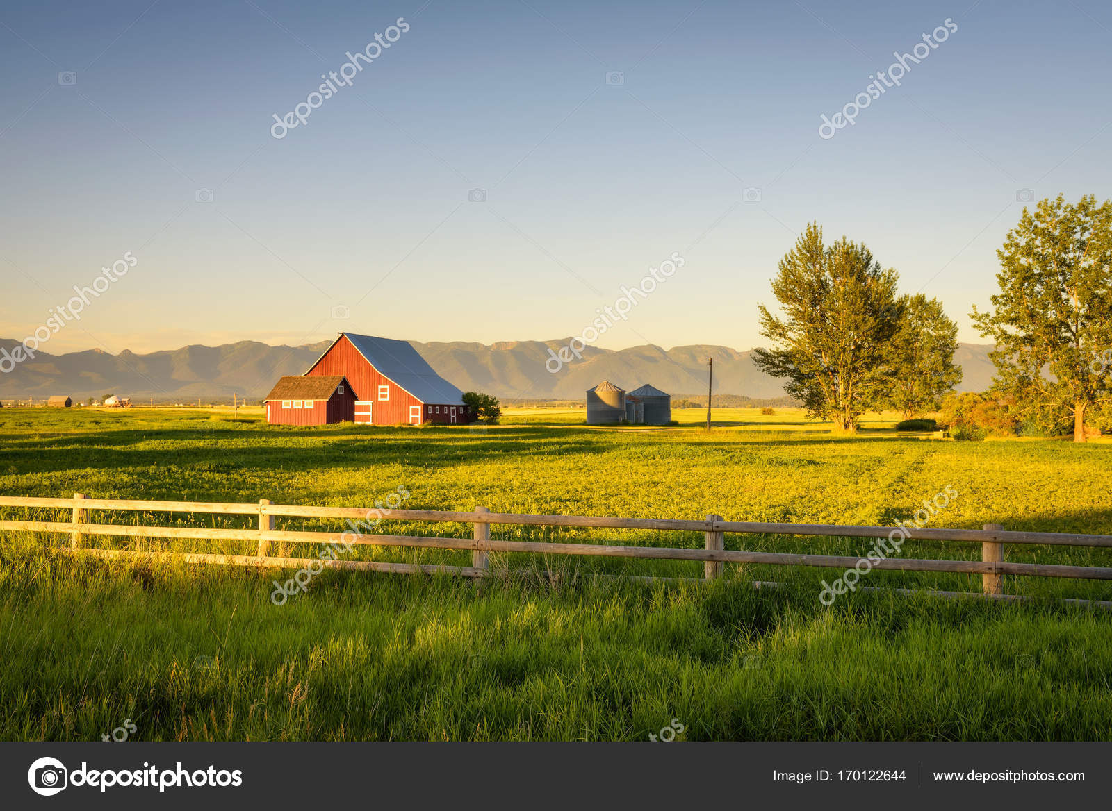Mountain Barn Sunset