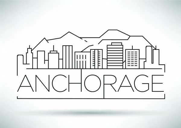 Anchorage alaska skyline Vector Art Stock Images | Depositphotos