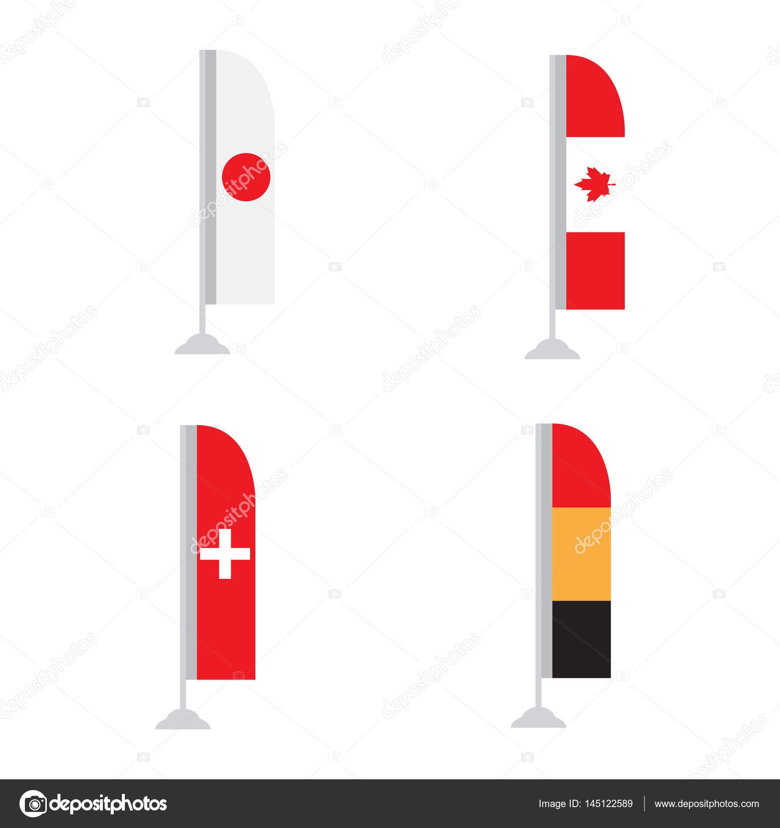Set of flags Stock Vector Image by ©JoKalar01 #145122589