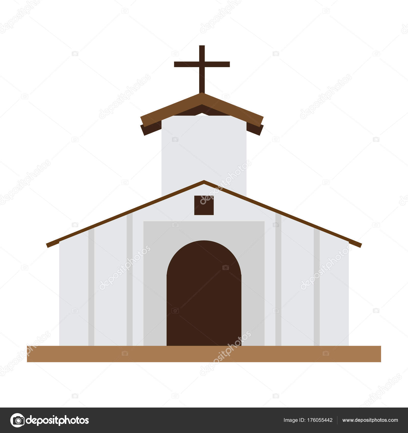 Isolated church building Stock Vector by ©JoKalar01 176055442
