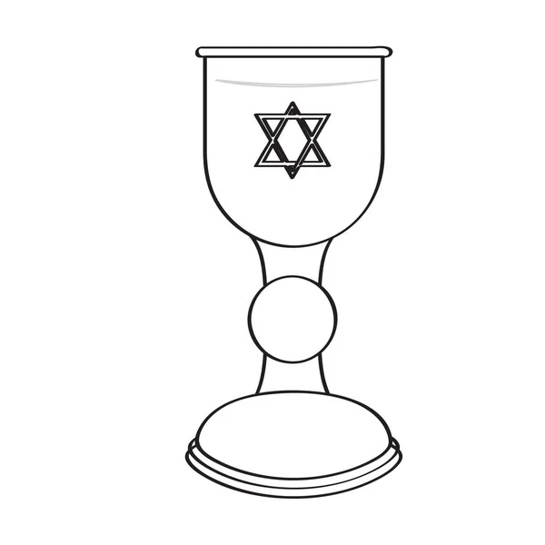 Jewish silver cup icon, outline style Stock Vector Image by ©anatolir ...