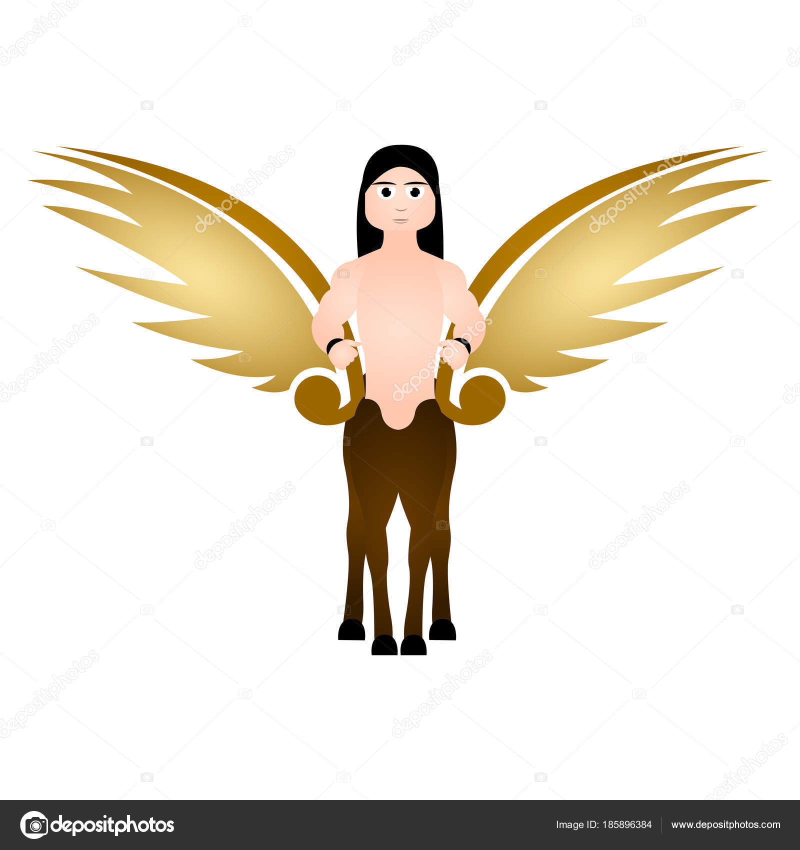 Winged centaur. Fantasy creature — Stock Vector © JoKalar01 #185896384