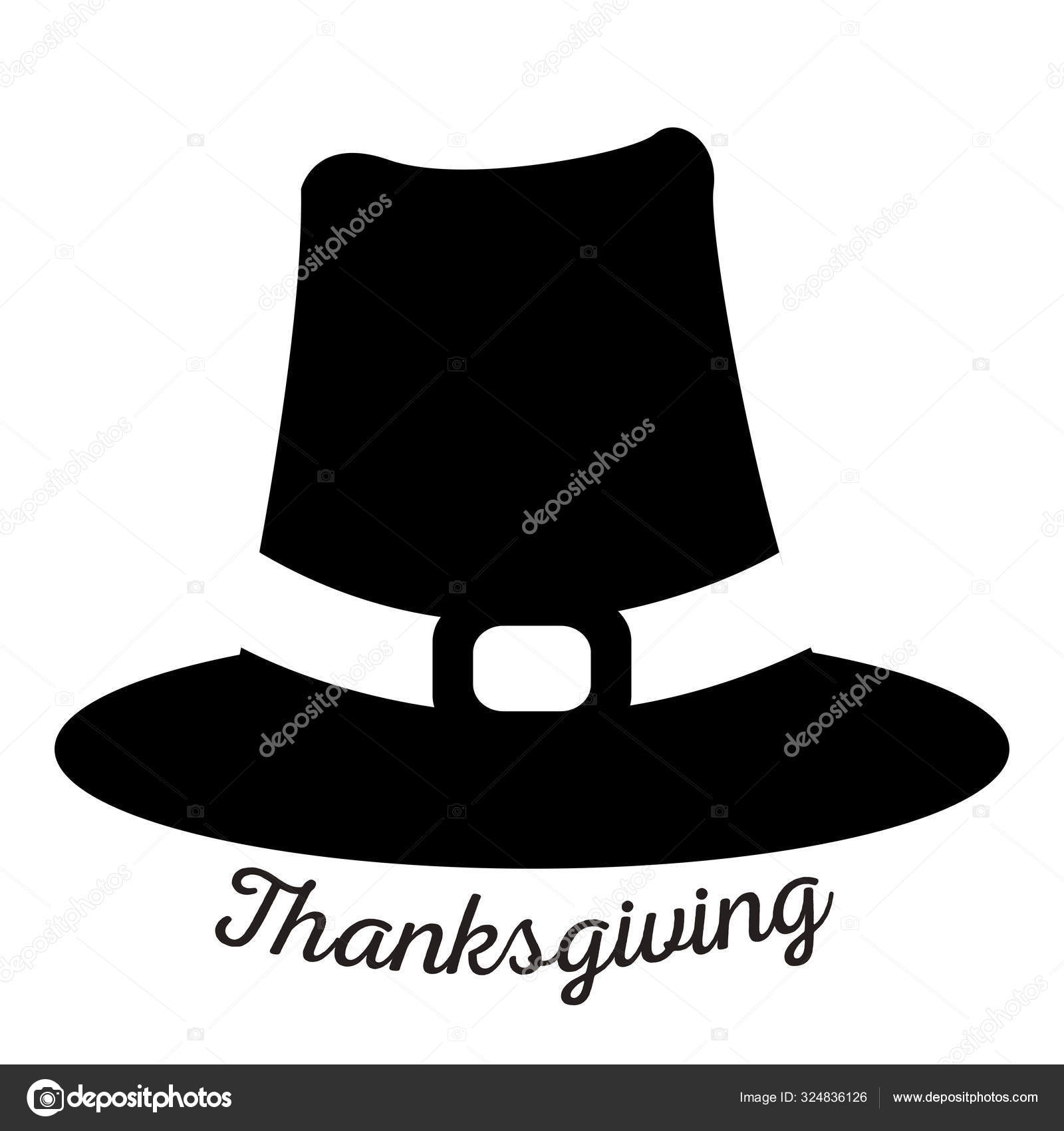 Silhouette of a pilgrim hat — Stock Vector © JoKalar01 #324836126