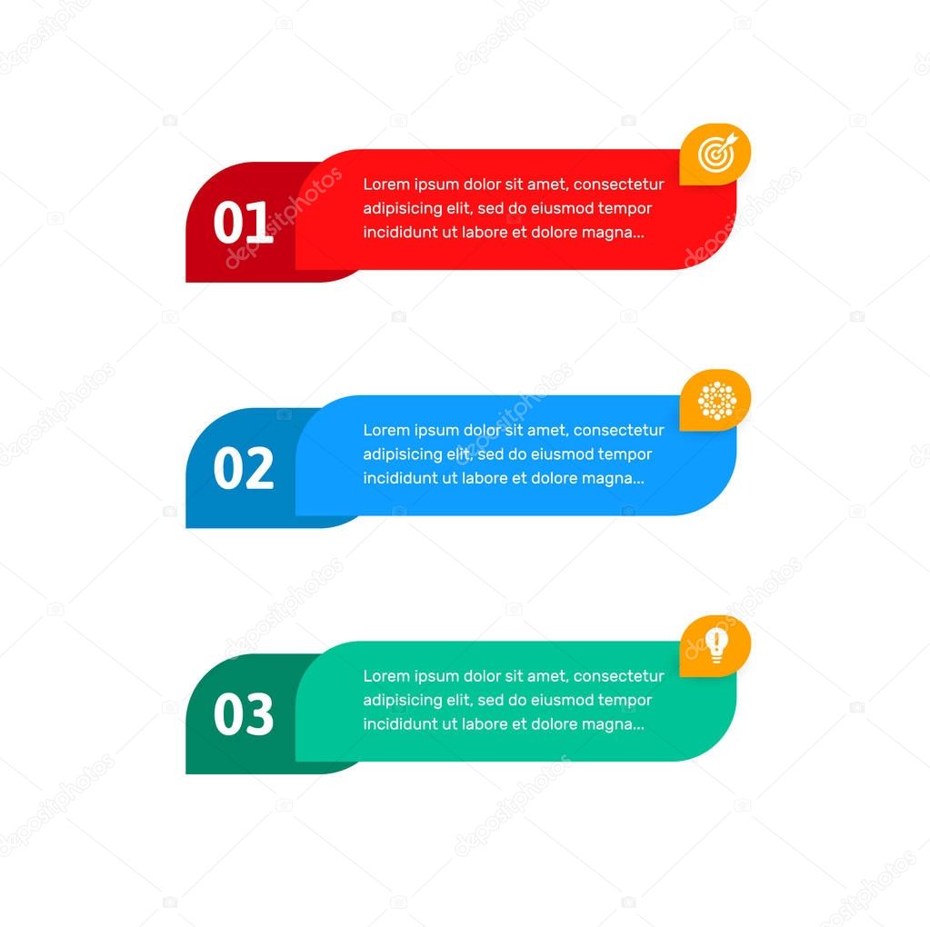 Pasos elementos para la interfaz web. Elemento vector de infograf a. Plantilla abstracta infogr ...