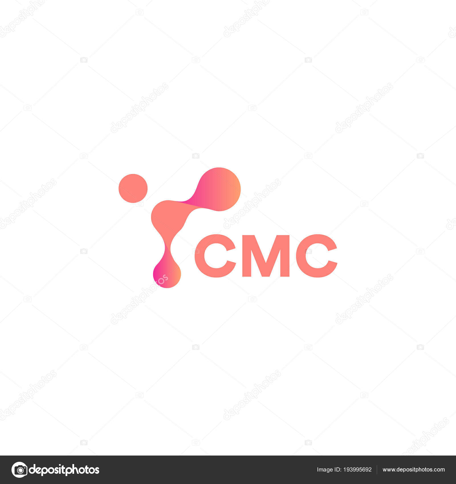 Abstract pink shape, innovation tech, unusual circles connected to each ...