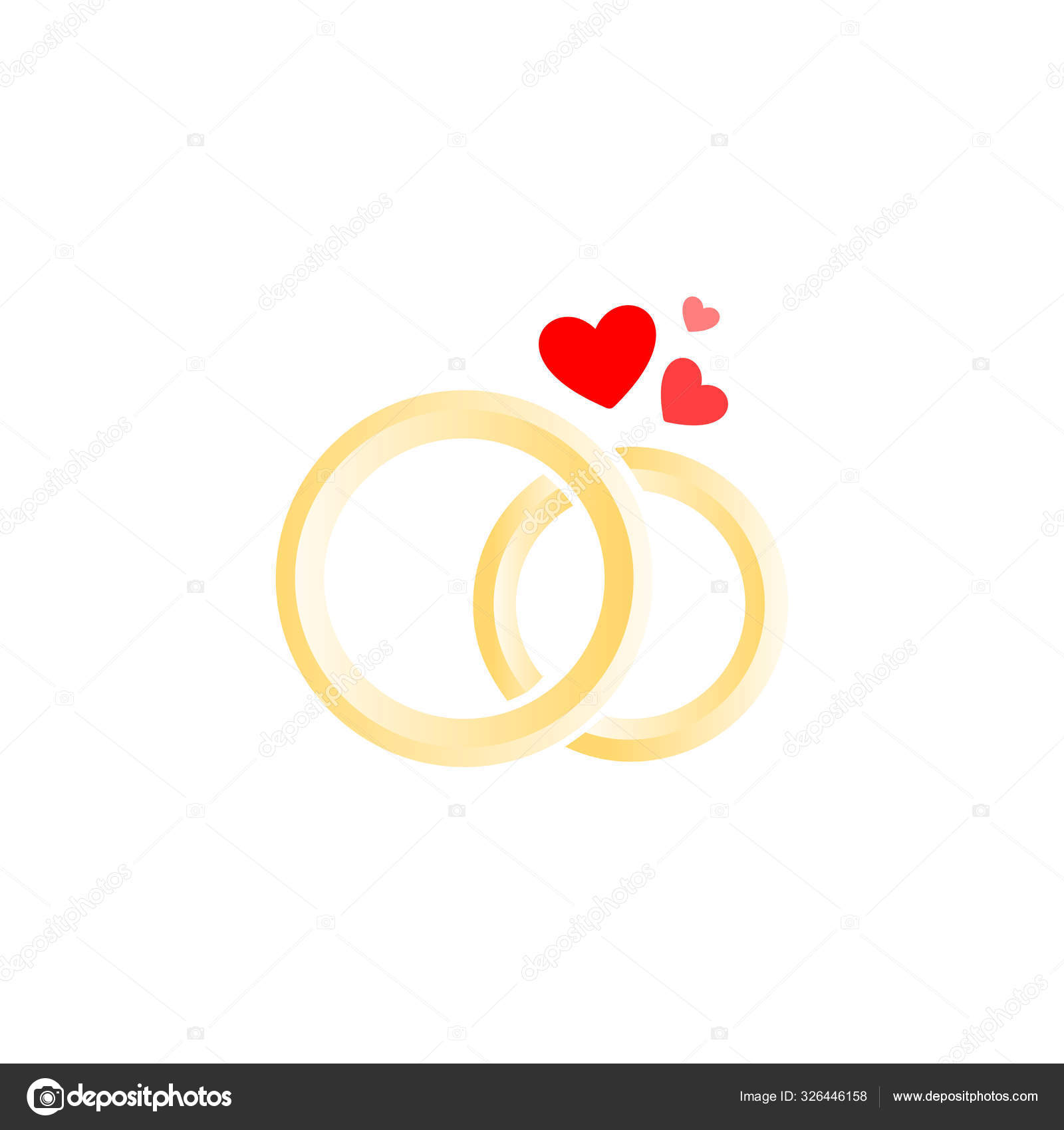 Designed vector isolated logo of wedding rings. Jewellery store ...