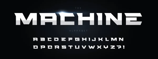 Alfabeto de fuente de hierro Metal letras cromadas de acero. Tipografía ...