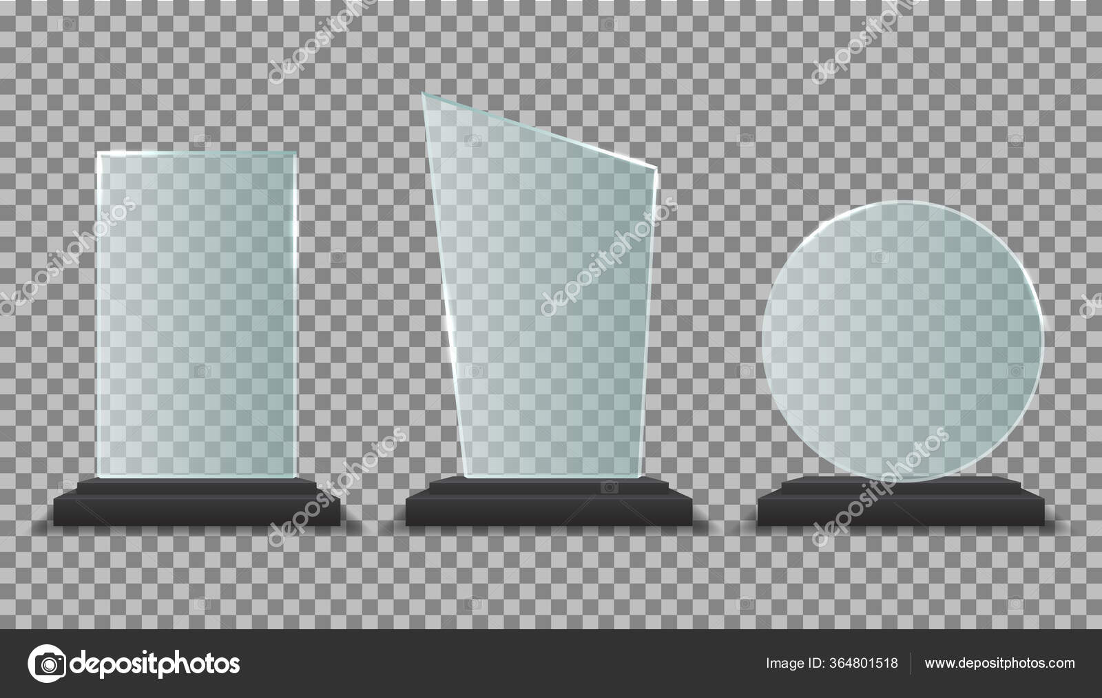 Glass Award Stand Transparent Background Acrylic Trophy Plate Mockup ...