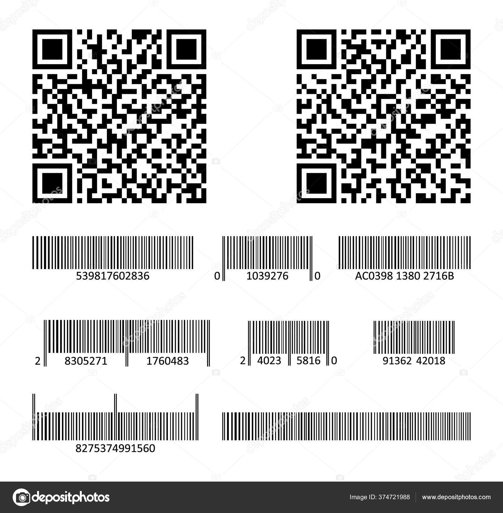 Barra Código Vetorial Para Produto Design Digitalizar Código Barras ...