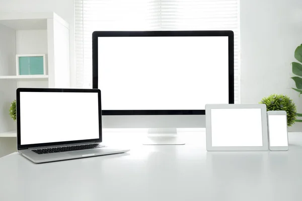 Mock White Screen Window Light Background Stock Photo by ©ferita 318175052