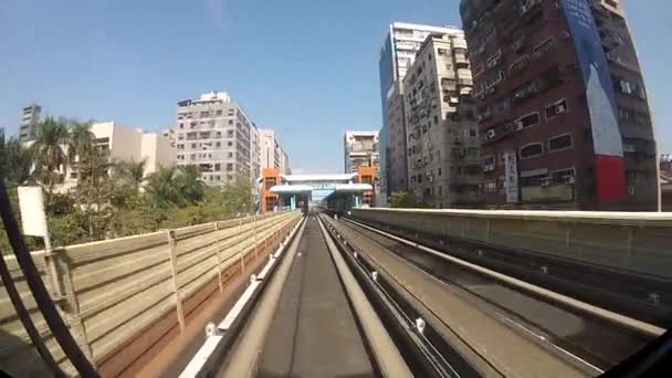 Elevated Train Journey Modern Driverless Taiwan Elevated Rail Metro ...
