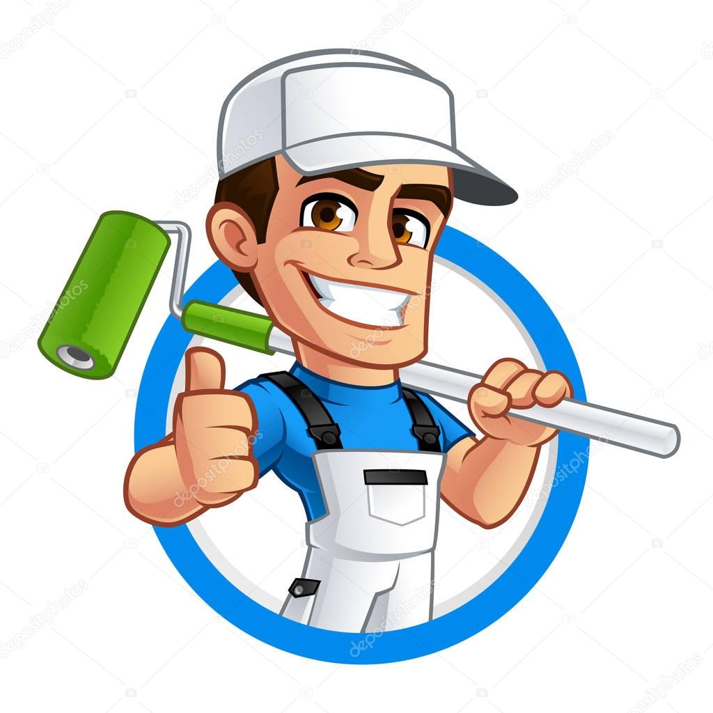 Ilustración vectorial de pintor profesional 2025