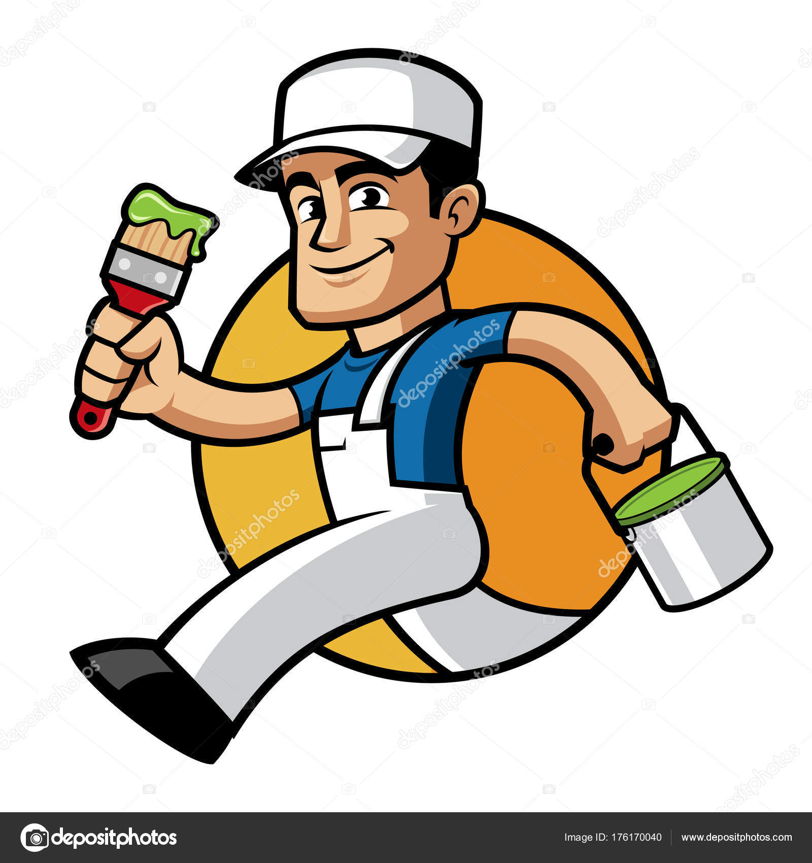 Vector illustration of a professional painter Stock Vector by ...