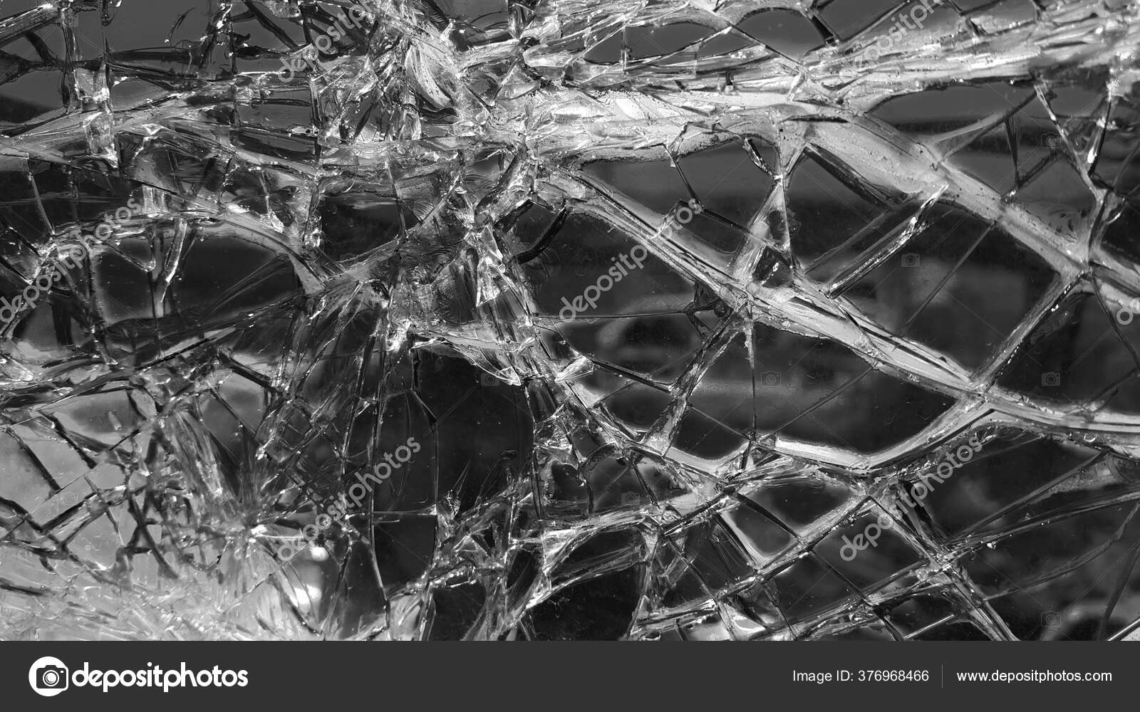 Broken Windshield Car Glass Splinter Accident Car Dangerous Traffic ...