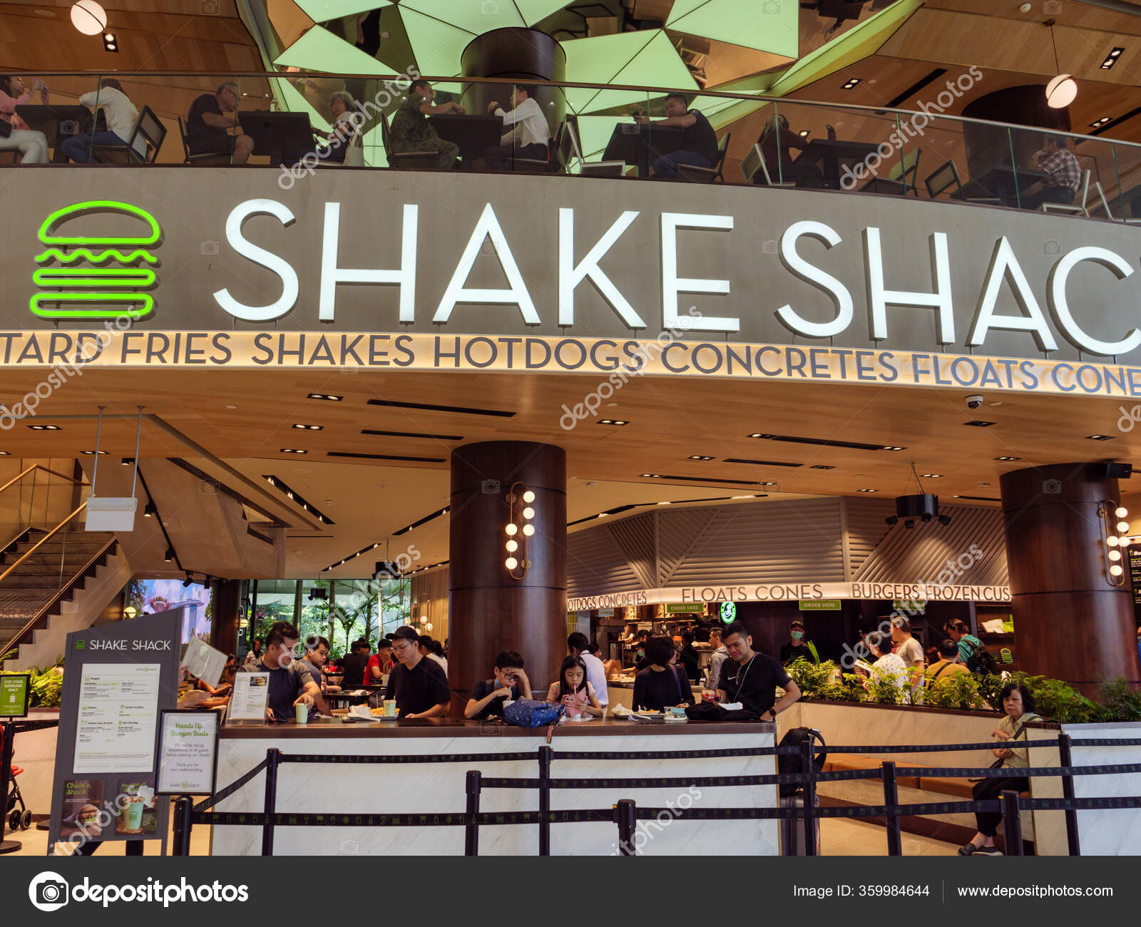 Singapore Mar 2020 Asian Chinese Customers Shake Shack Fast Food ...